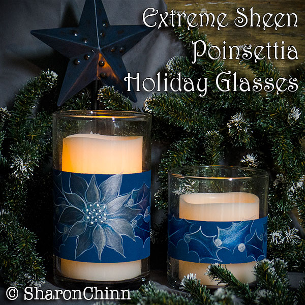 FREE Pattern – Poinsettia Holiday Candleholders – Sharon Chinn